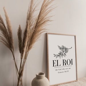 Printable El Roi Wall Art. Instant Download Christian Scripture Bible ...