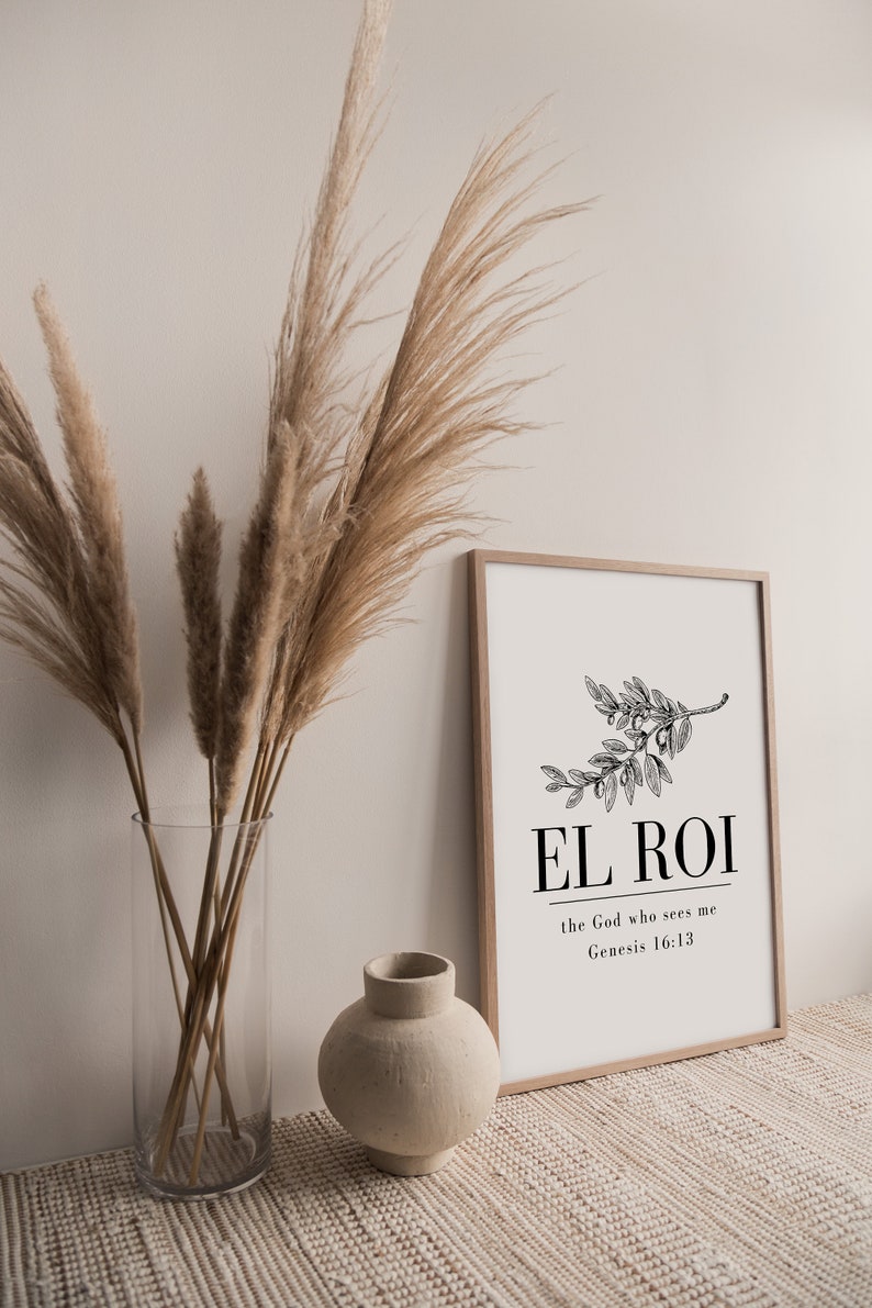 Printable El Roi Wall Art. Instant Download Christian Scripture Bible ...