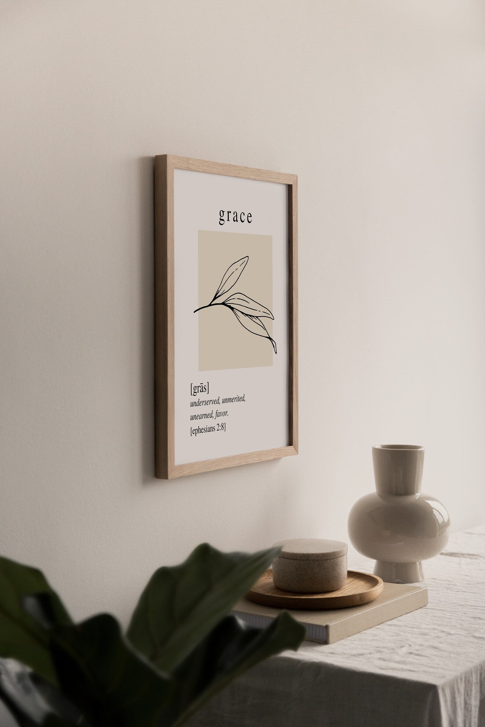 Grace Definition Printable Wall Art Word Definition Print - Etsy
