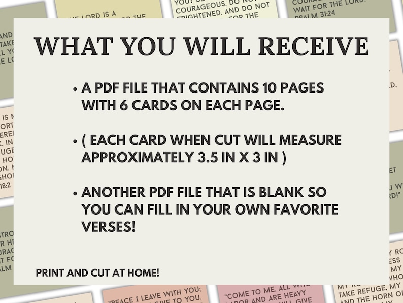 60 Inspirational Bible Verse Cards Printable | Prayer & Bible Study ...