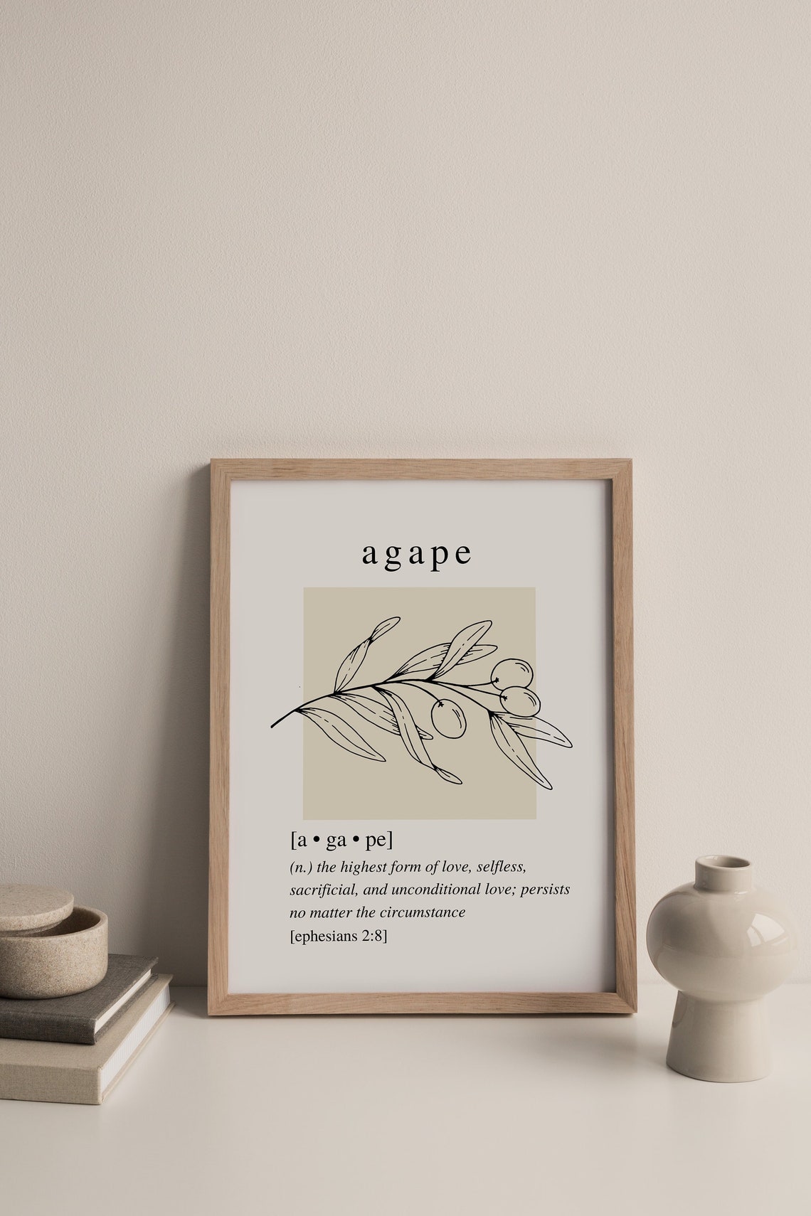 Agape Definition Printable Wall Art Agape Love Word Print - Etsy