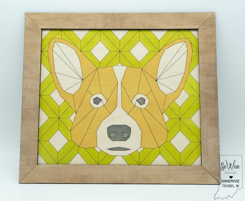 Geometric Corgi Barn Quilt - SVG File - Laser Cut File - Etsy