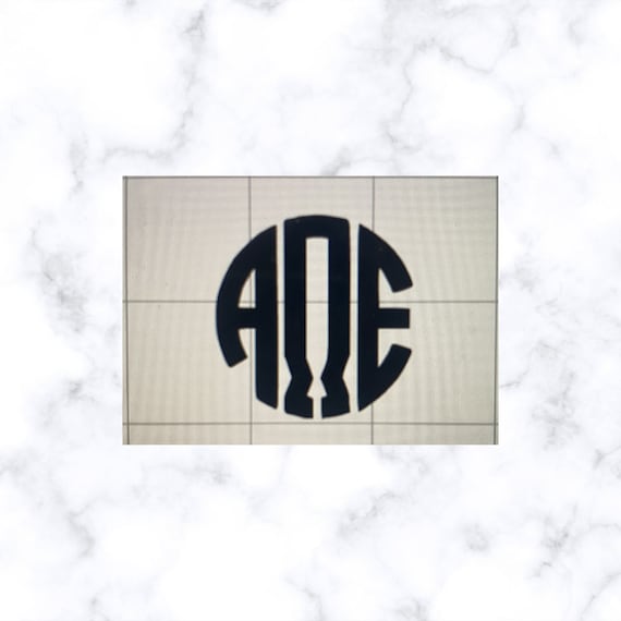 Custom Round Greek Decal | Etsy