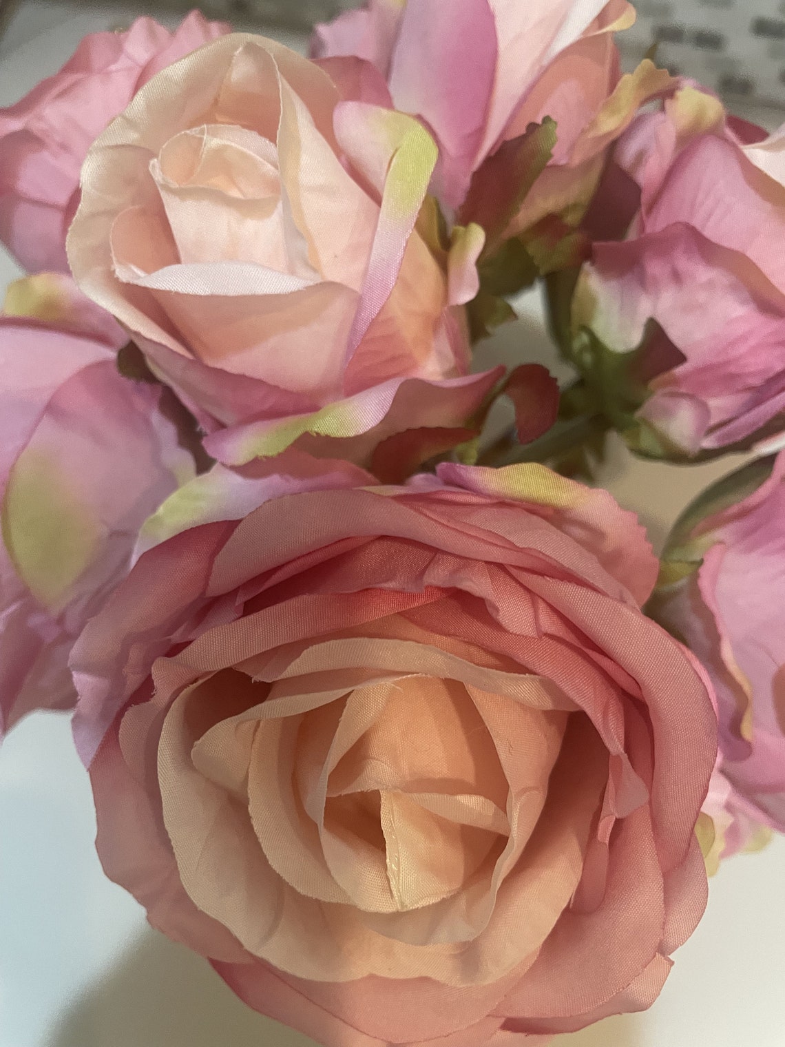 Mother's Day Gift, Pink Peonies in Fish Bowl Vase With Pearl Vase ...