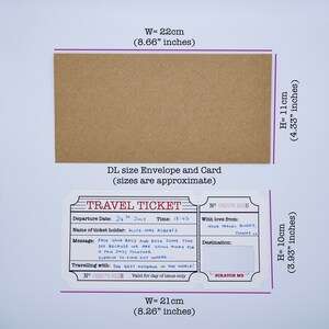 DIY White (with Gold Shimmer) Travel Ticket Holiday Surprise Card ...