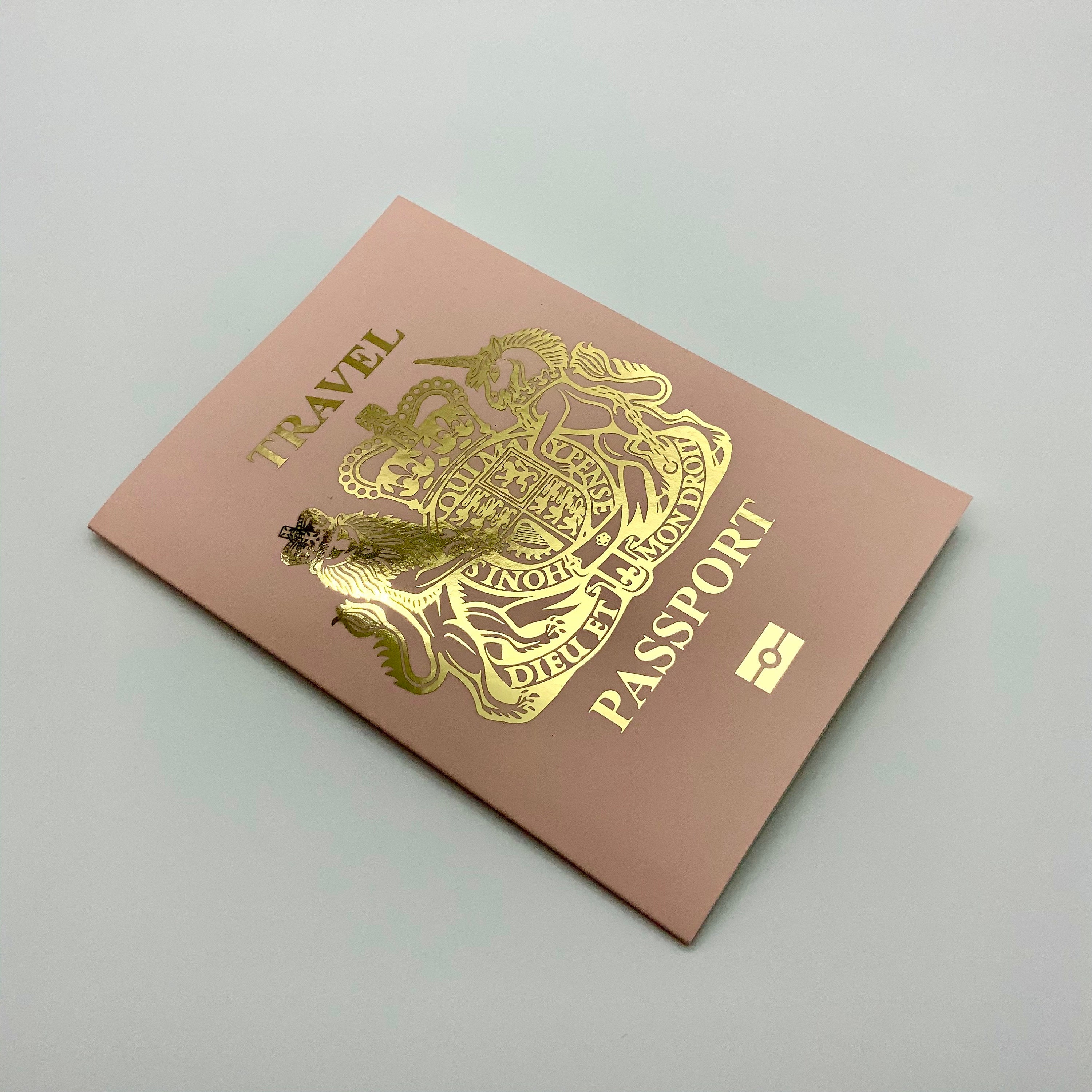 Pink with Gold Foil Passport Scratch & Reveal Travel Ticket - Etsy