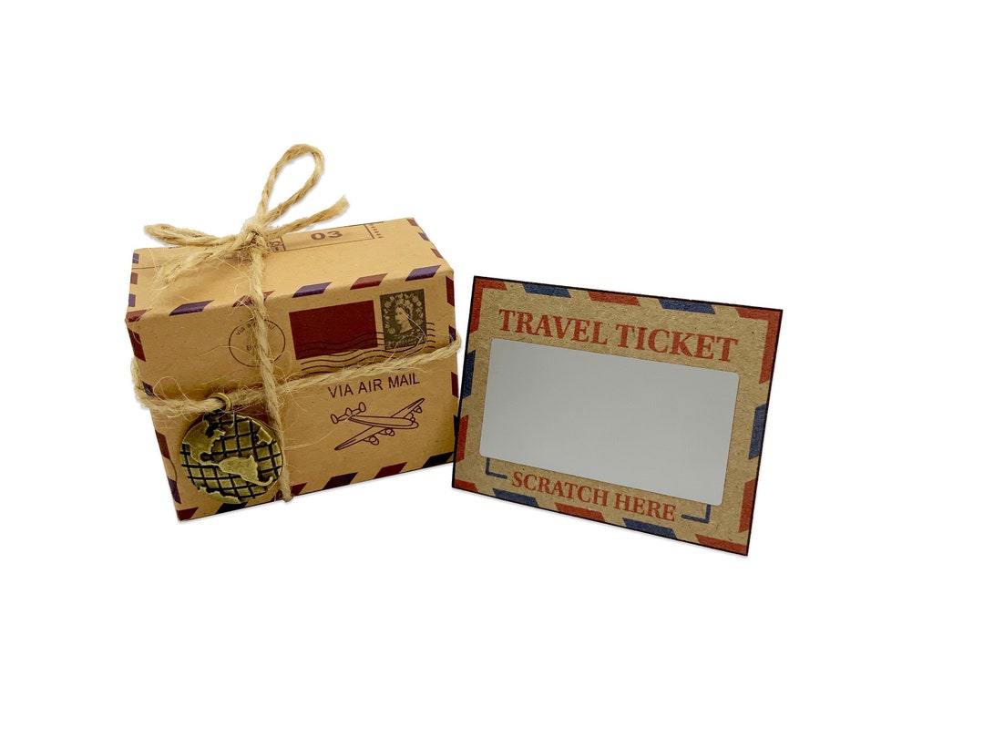 DIY Surprise Mini Suitcase Travel Box Scratch and Reveal Travel Ticket ...