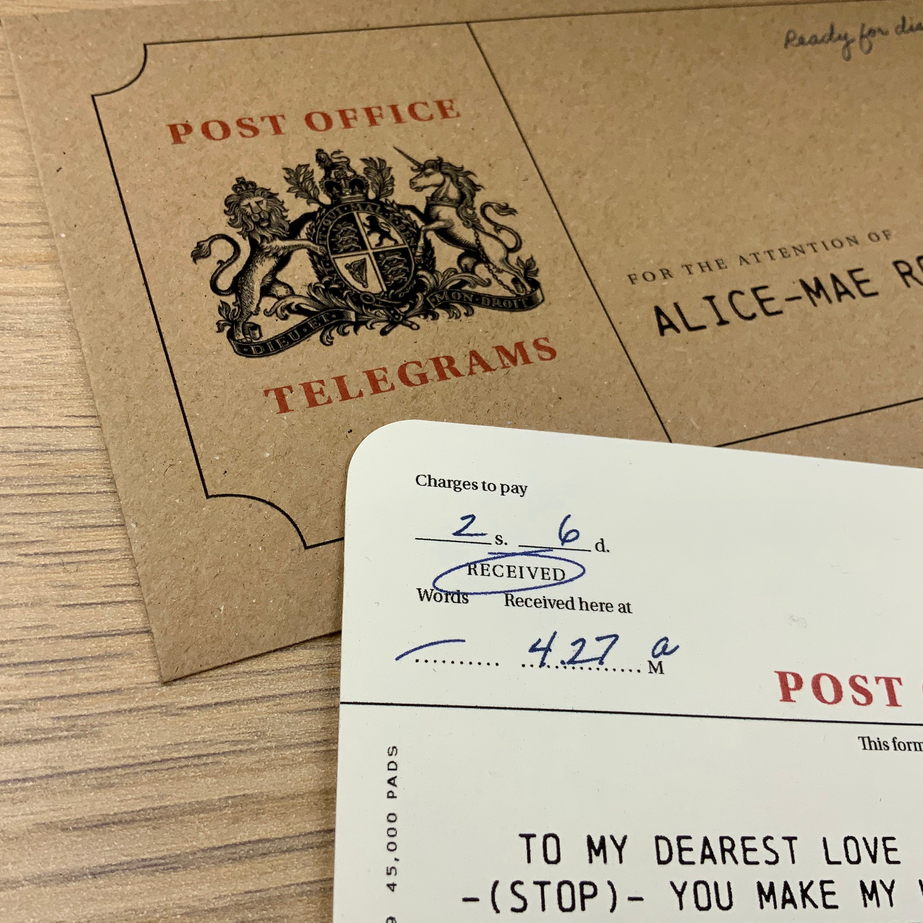 Personalised Vintage Style Telegram - Etsy UK