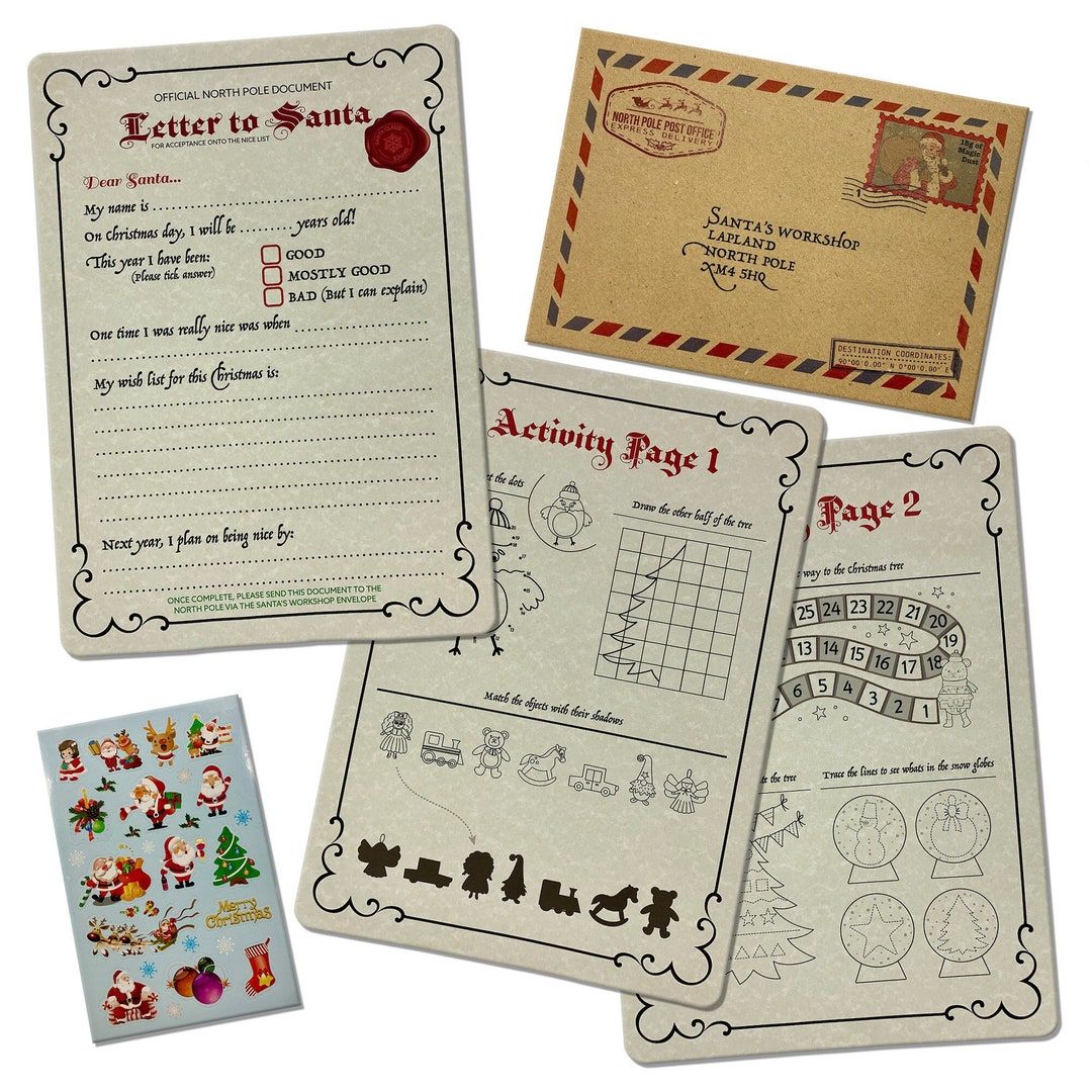 Letter to Santa Vintage Keepsake Bundle Pack - INCLUDES: Letter to ...