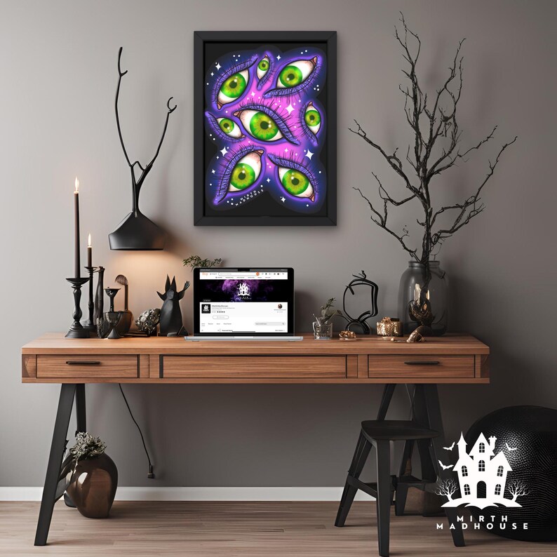Psychedelic Eye Poster | Trippy Art Print | Colorful Surreal Wall Art ...