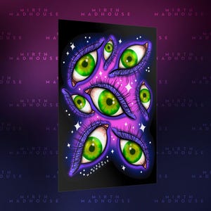 Psychedelic Eye Poster | Trippy Art Print | Colorful Surreal Wall Art ...