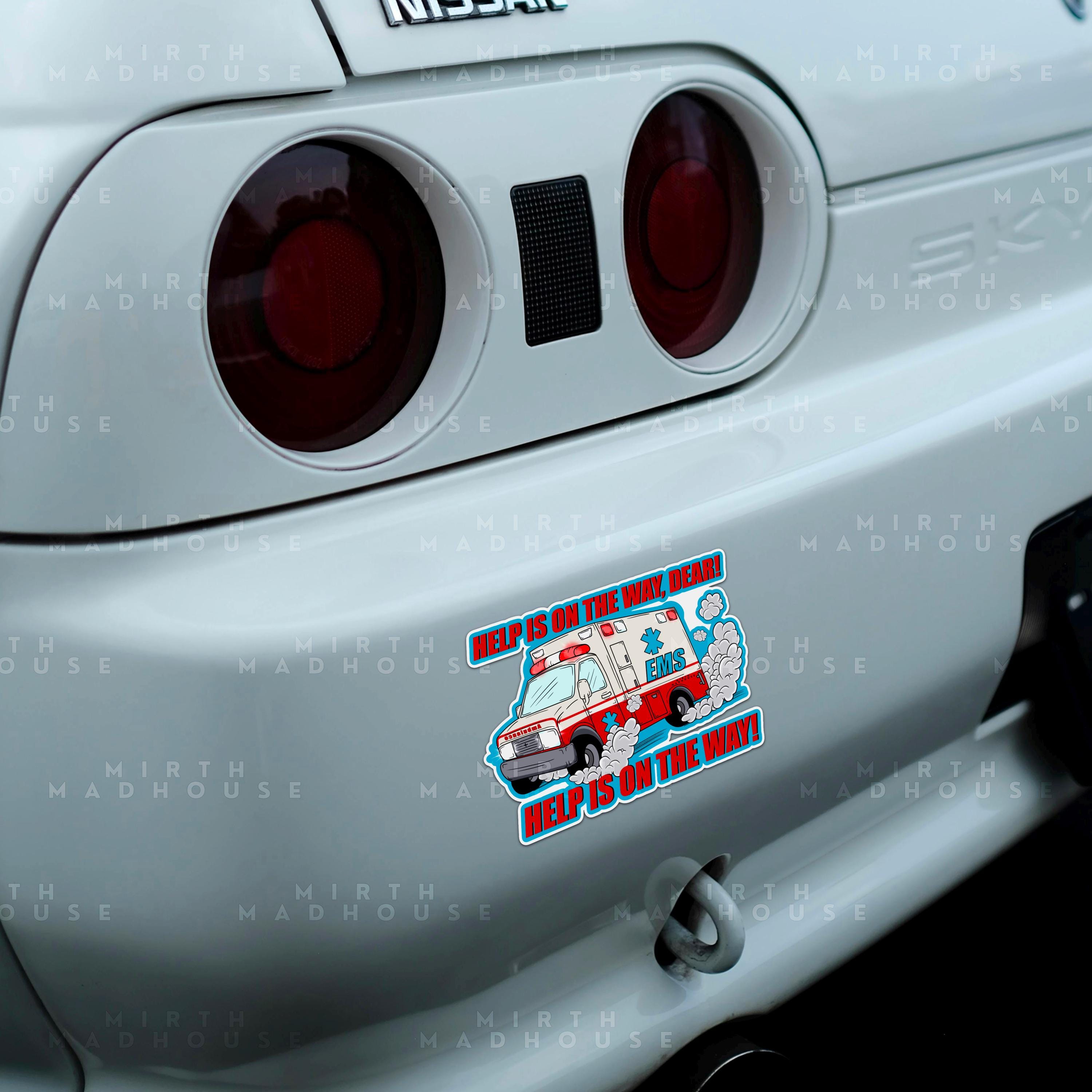 Ambulance EMS Sticker | First Responder Stickers | Mirth Madhouse Kiss ...