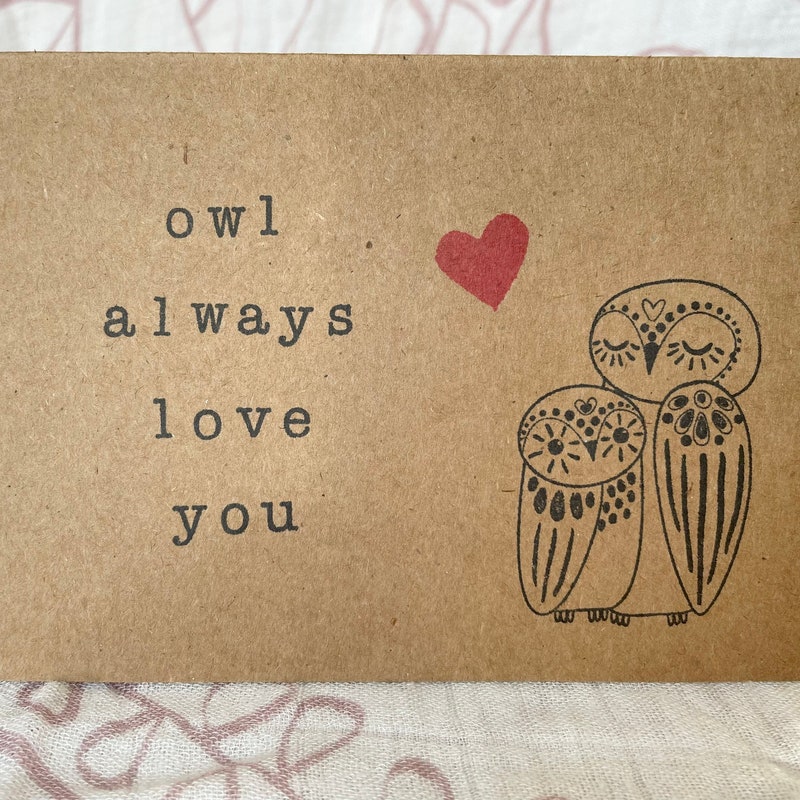 Owl Valentine Card - Etsy