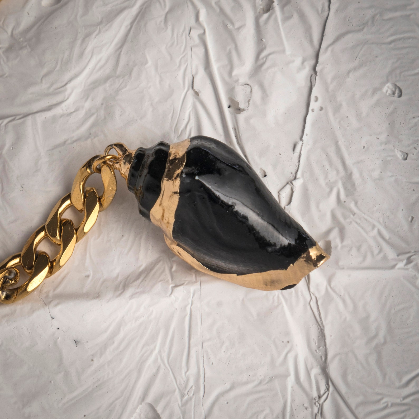 Black Shell Necklace Bold Statement Necklace Lariat - Etsy