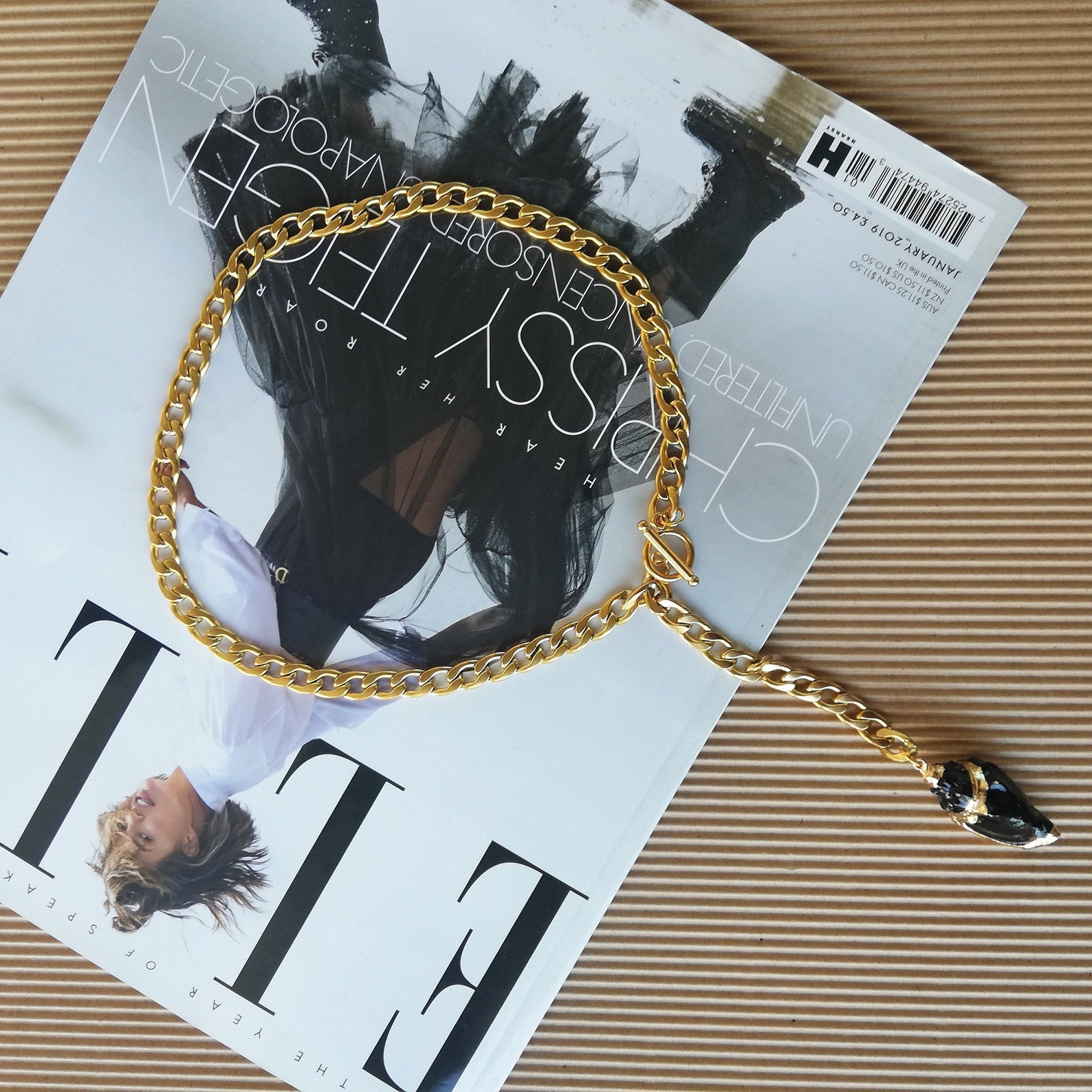 Black Shell Necklace Bold Statement Necklace Lariat - Etsy