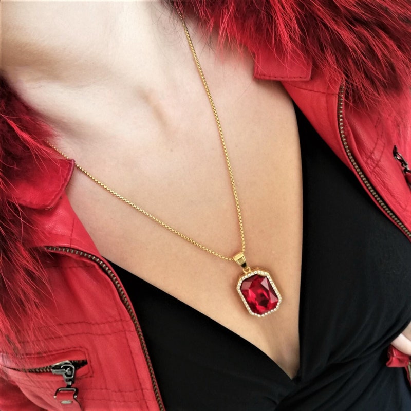 Crystal Necklace Pendant - Etsy