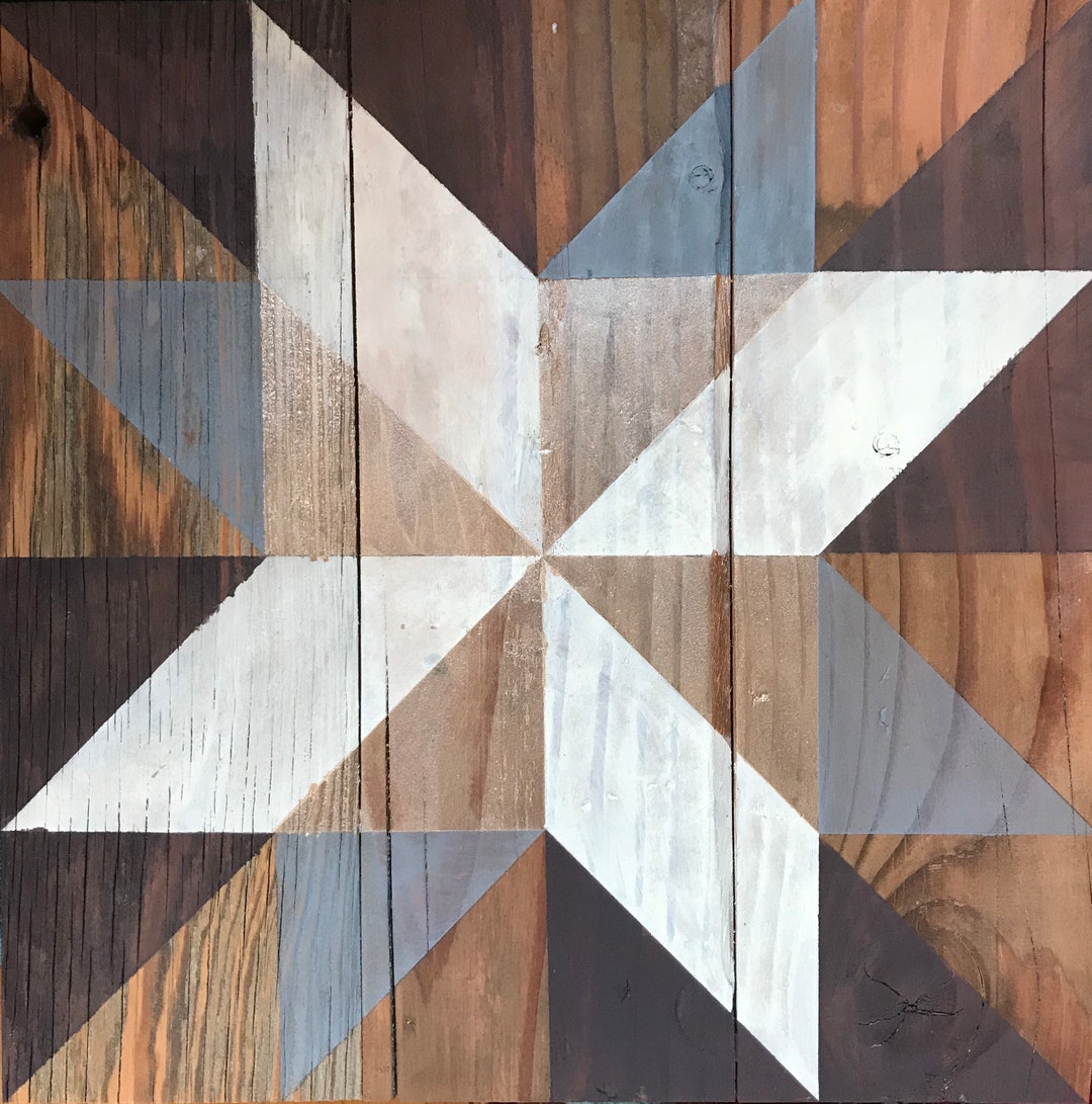 Barn Quilt Painting Kit With Reclaimed Barn Wood: FRIENDSHIP STAR - Etsy