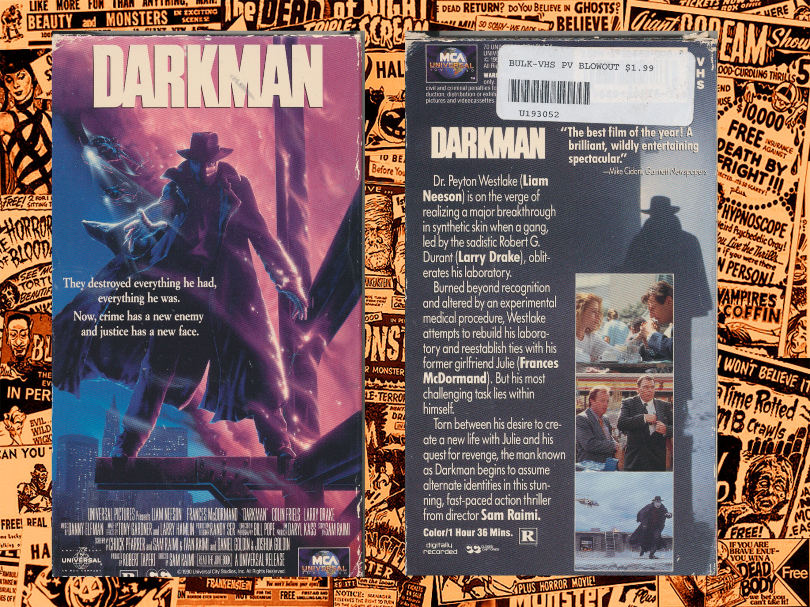 Darkman VHS Vintage Horror Sam Raimi - Etsy