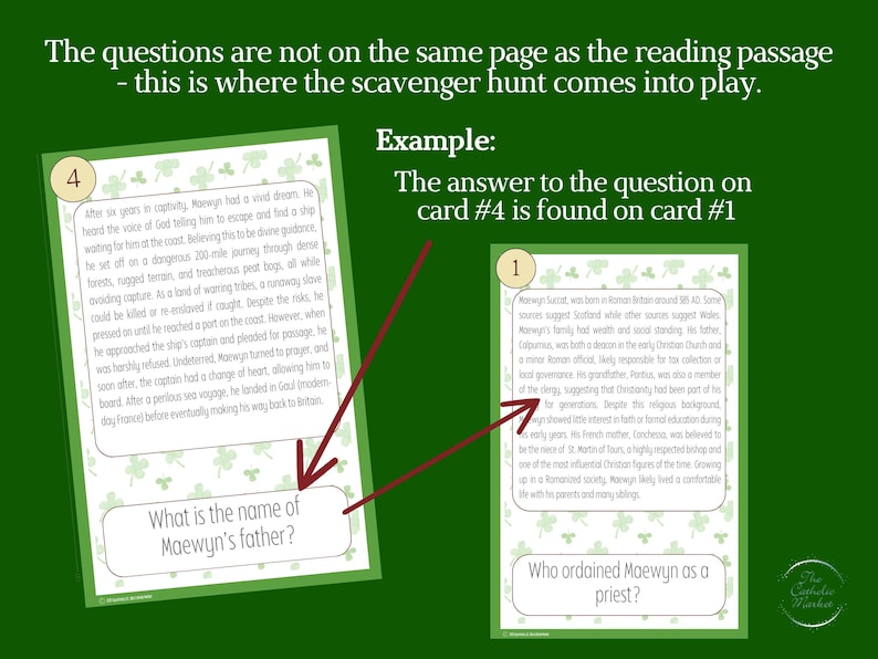 St Patricks Day Game | Scavenger Hunt | Reading Comprehension ...