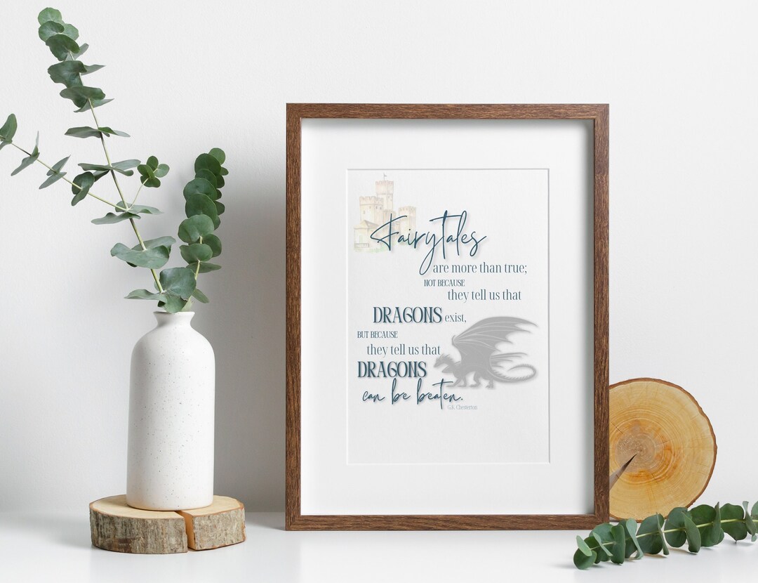 INSTANT DOWNLOAD | Nursery Wall Art | Fairytales | Dragons | Chesterton ...