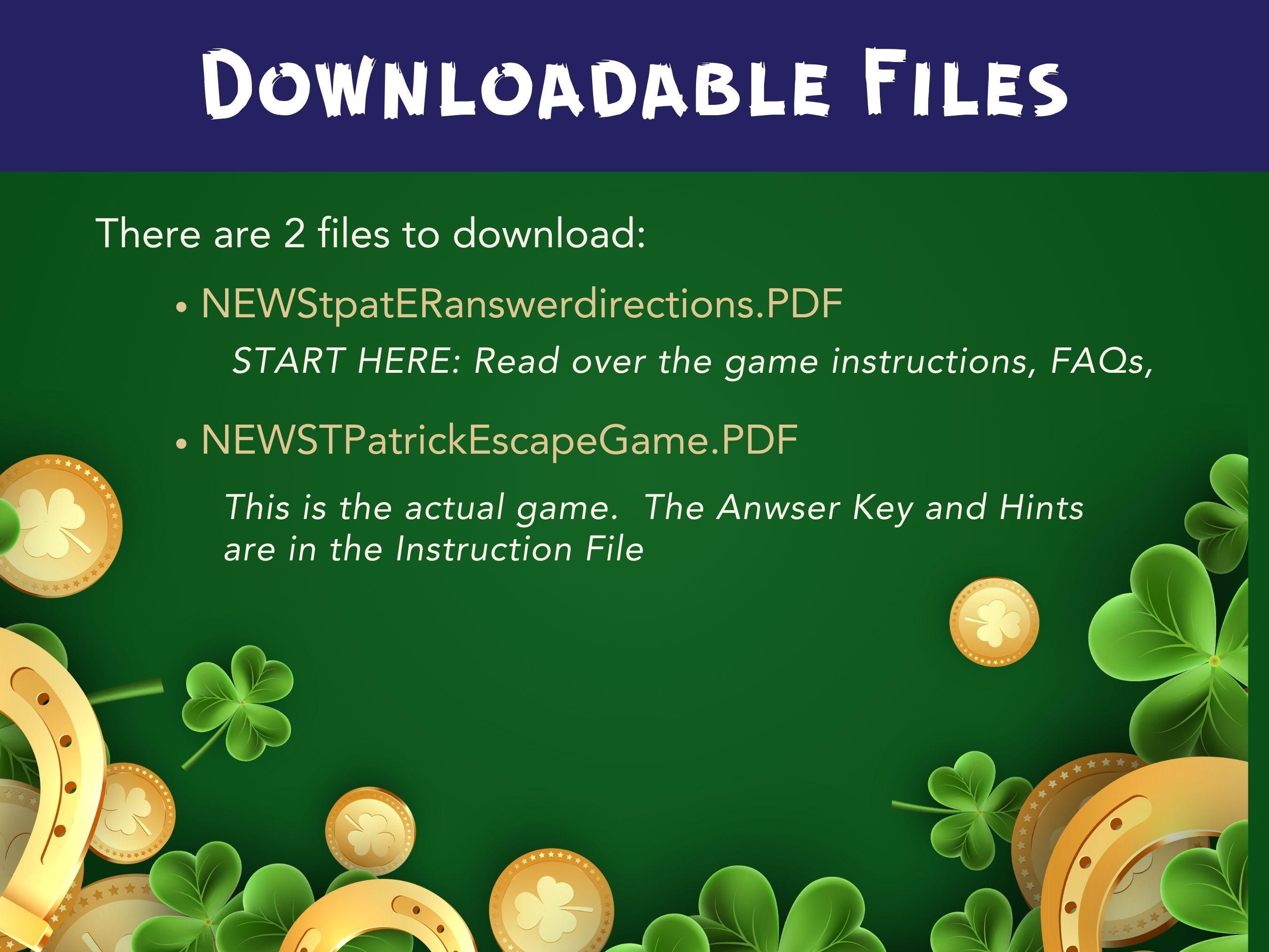 Escape Room for Kids | Printable Kit | St Patricks Day | Kids Puzzle ...