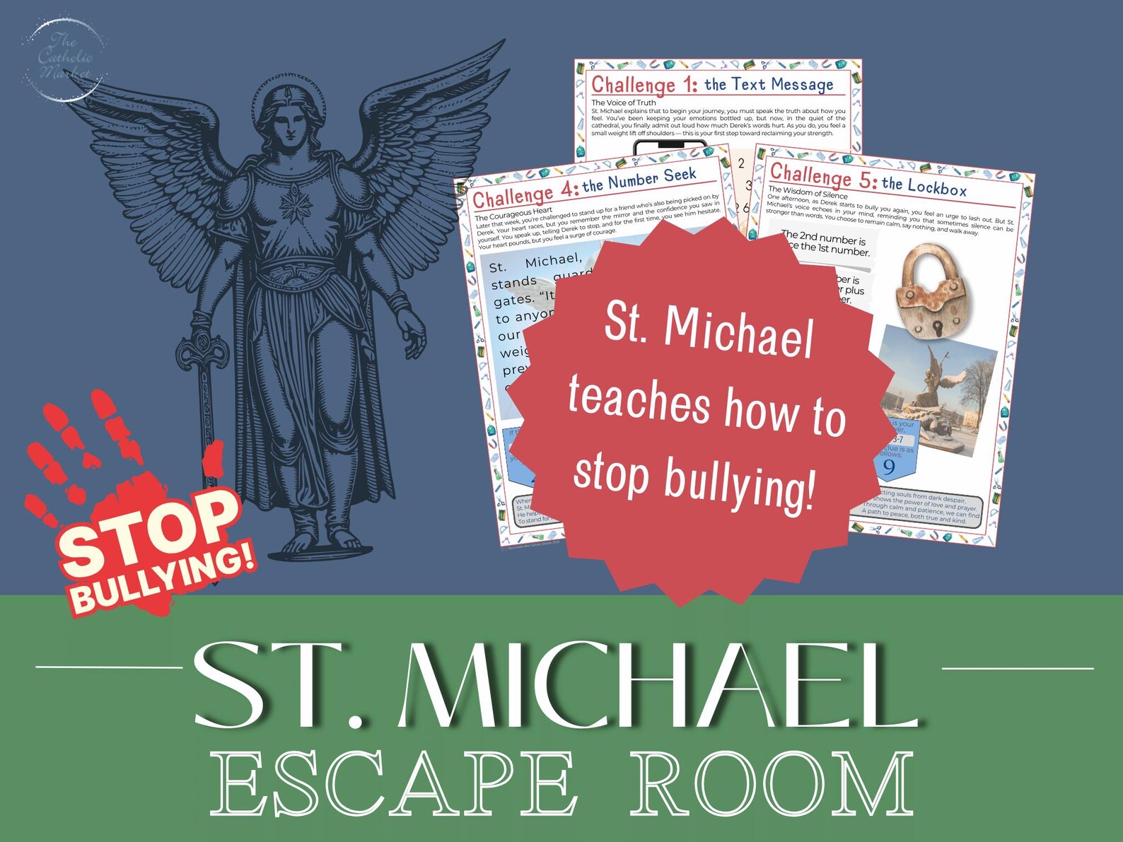 Escape Room for Kids | Printable Kit | St Michael Stops Bullies | Kids ...
