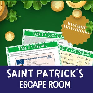 Escape Room for Kids | Printable Kit | St Patricks Day | Kids Puzzle ...