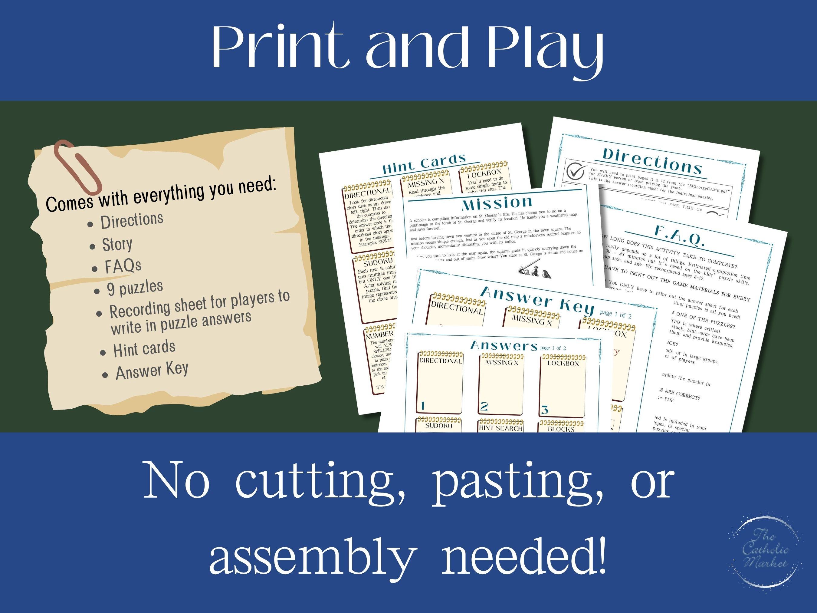 Escape Room for Kids Printable Kit St George the Dragonslayer Kids ...