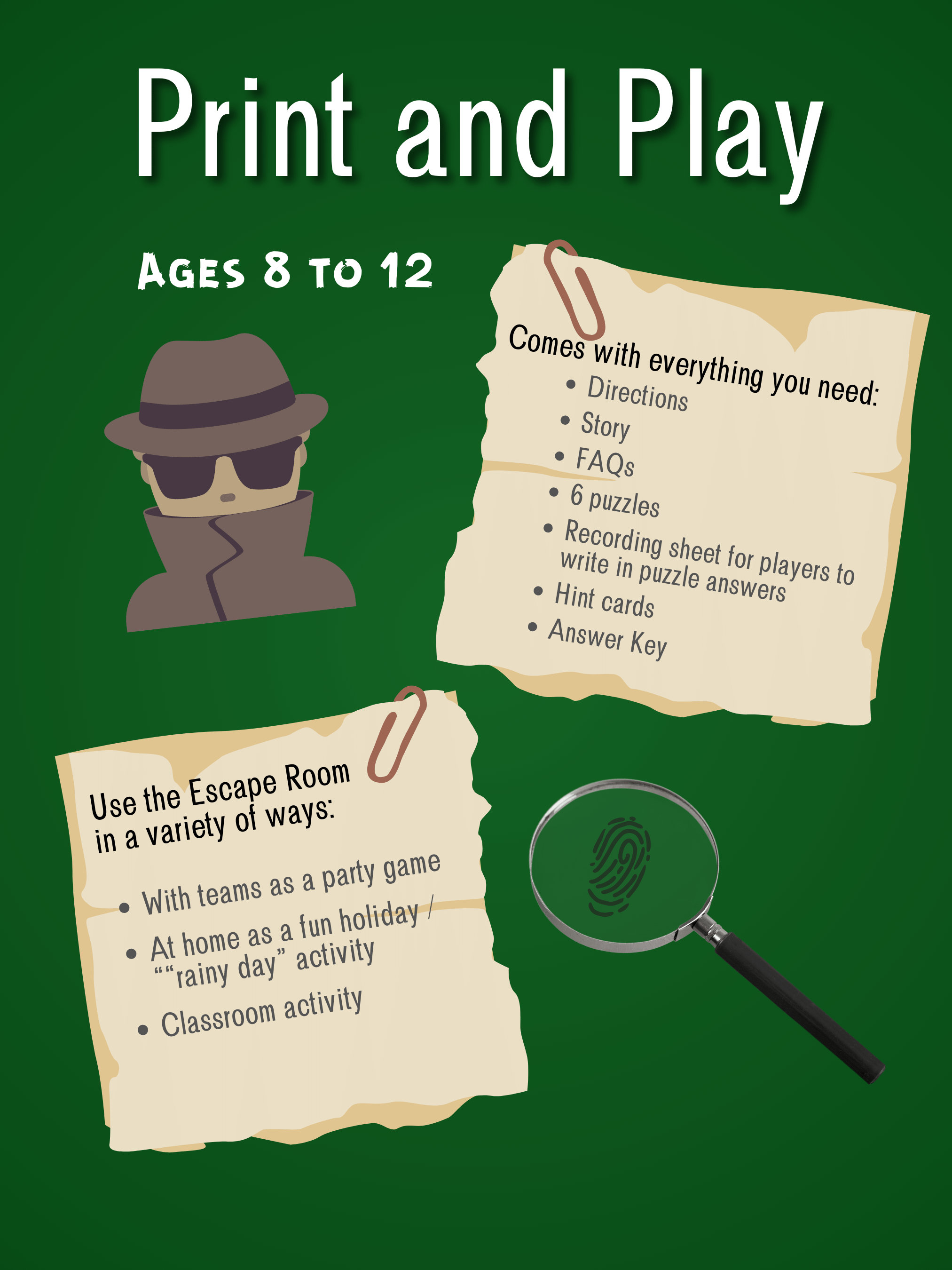 Escape Room for Kids Printable Kit St Patricks Day Kids Puzzle Family ...