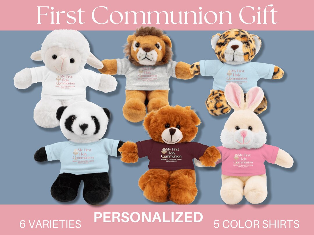 Soft Stuffed Animal With T-shirt | Cute Plush Sheep Panda Lion Bunny ...