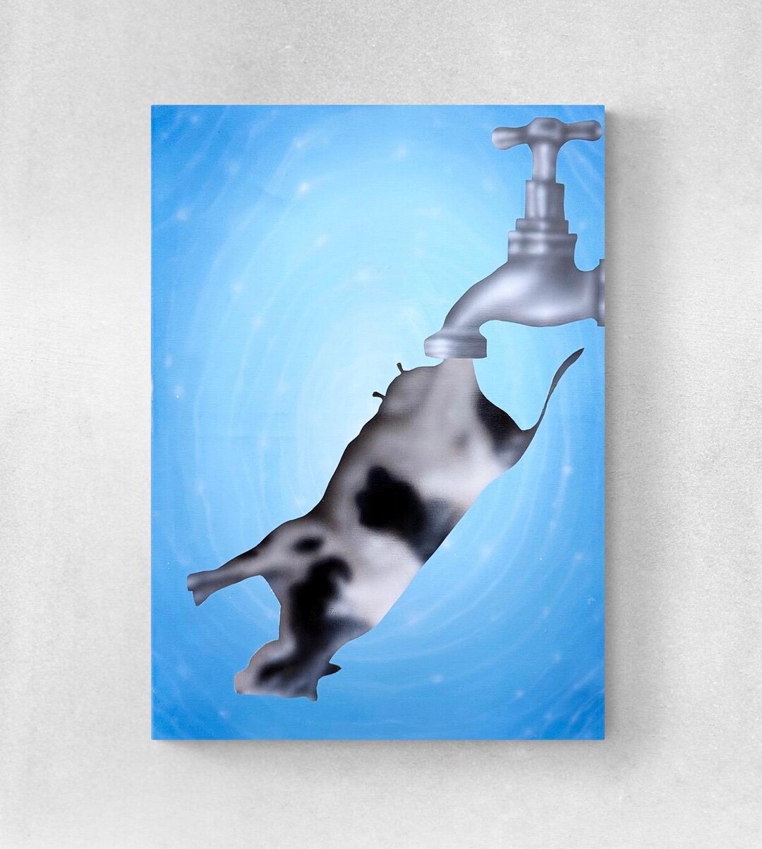 Cow Surreal Airbrush Painting | Wall Art | Room Addition - Etsy