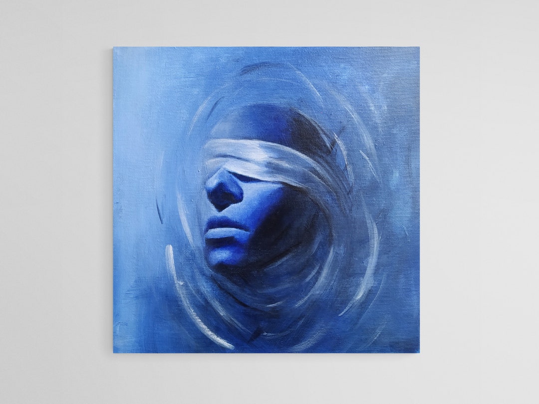 Painting of a Head | Portrait Face in Modern Style - Etsy