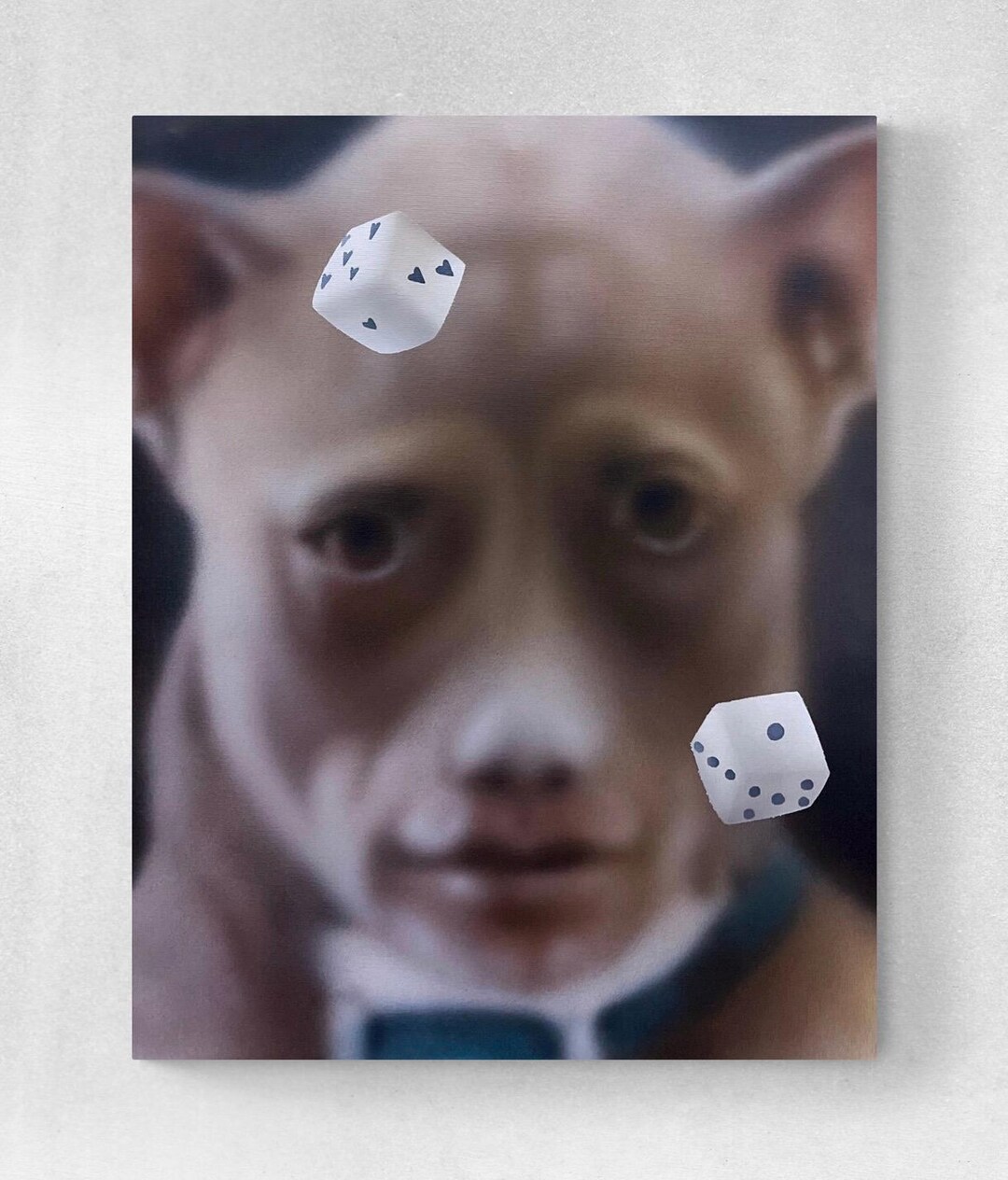 The Dice Are Cast– Original Airbrush Painting on Canvas, Surreal ...