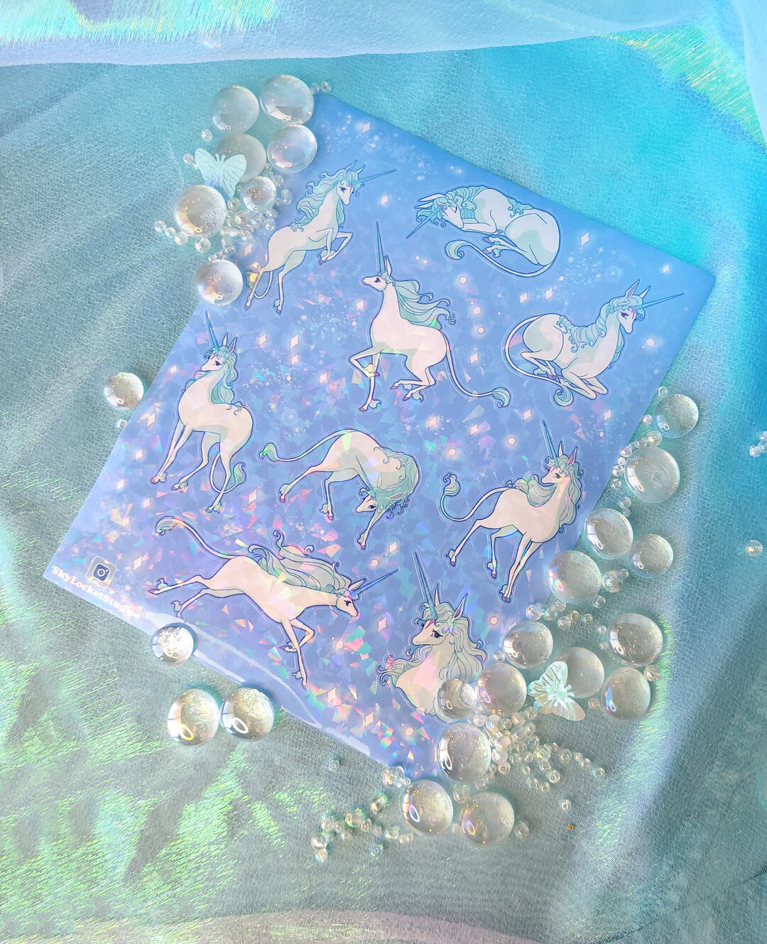 Mega Jumbo 8 Inch Unicorn Holographic Sticker Sheet - Etsy