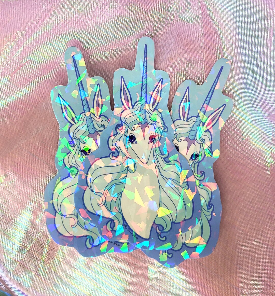 Jumbo 4 Inch Unicorn Center Head Holographic Sticker - Etsy