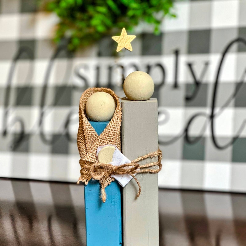 Nativity Wood Blocks - Etsy