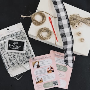 DIY Book Stack Supplies | Hand Stamped Book Kit | Make Your Own Book ...