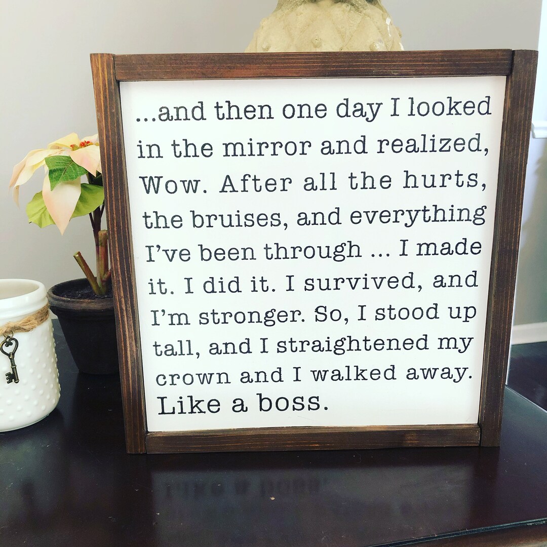 Like a Boss Sign | Framed Wood Sign | Farmhouse Style - Etsy