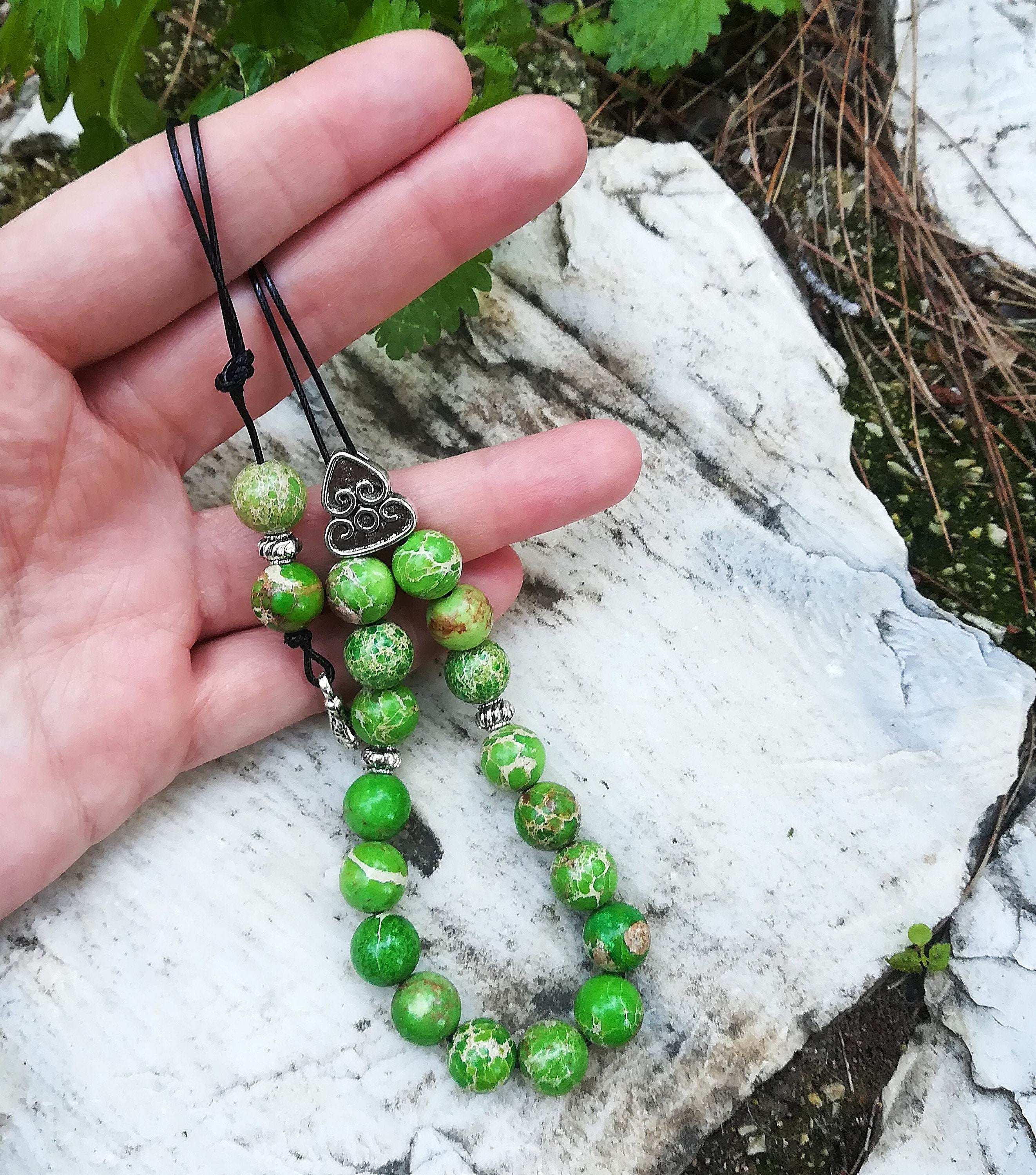 Green Jasper Komboloi: Greek Worry Beads, Stress Relief Fidget - Etsy