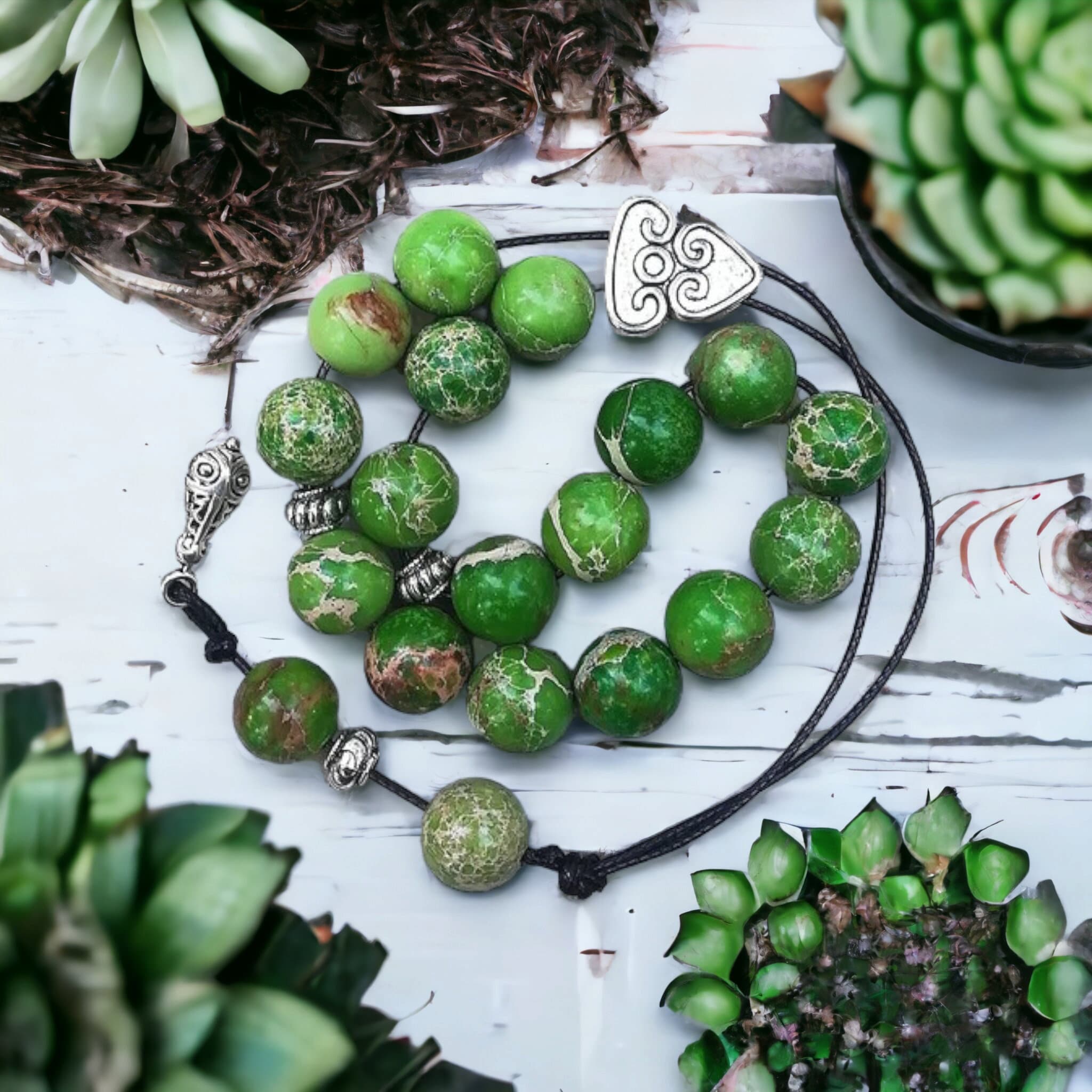 Green Jasper Komboloi: Greek Worry Beads, Stress Relief Fidget - Etsy