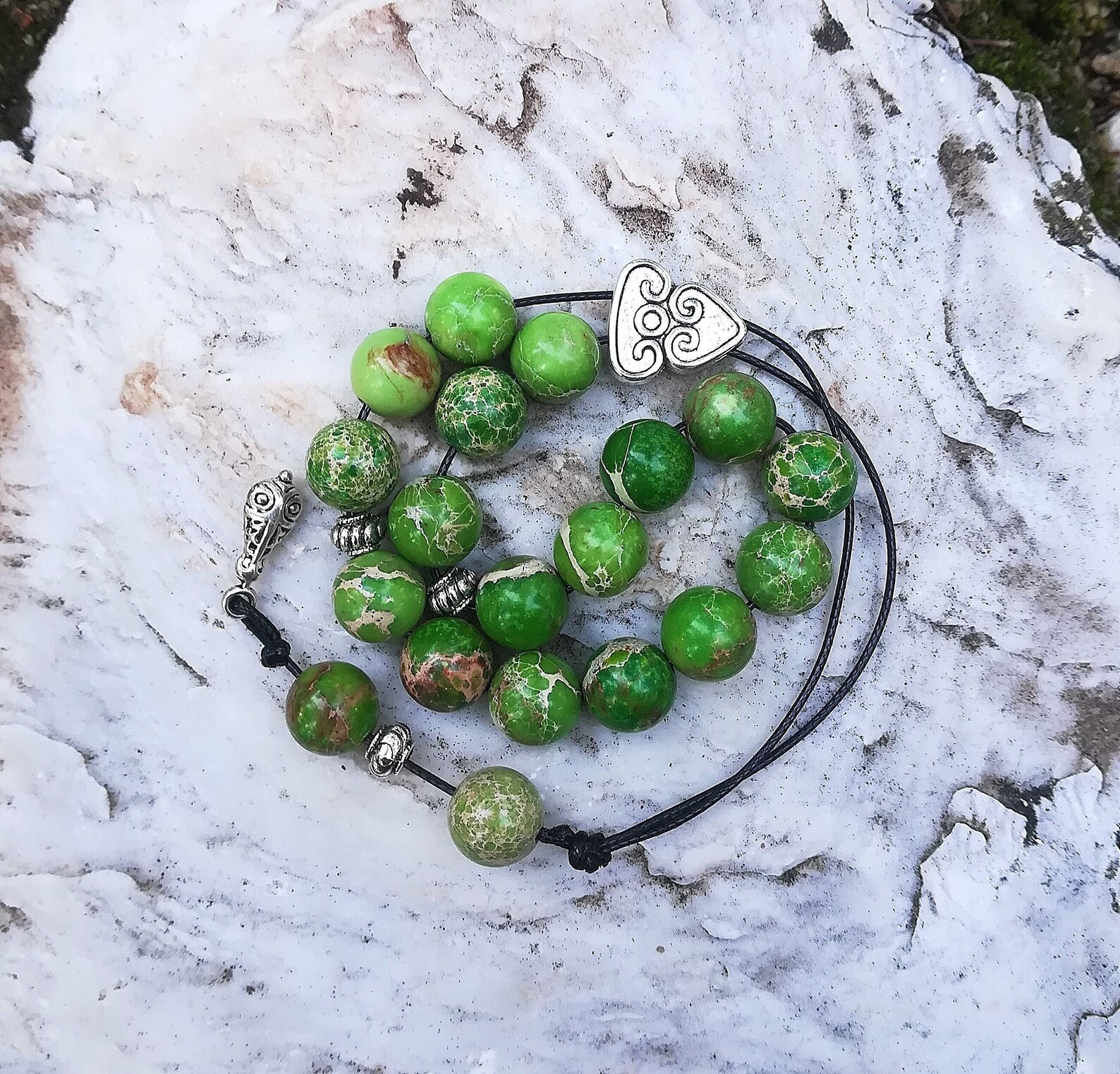 Green Jasper Komboloi: Greek Worry Beads, Stress Relief Fidget - Etsy