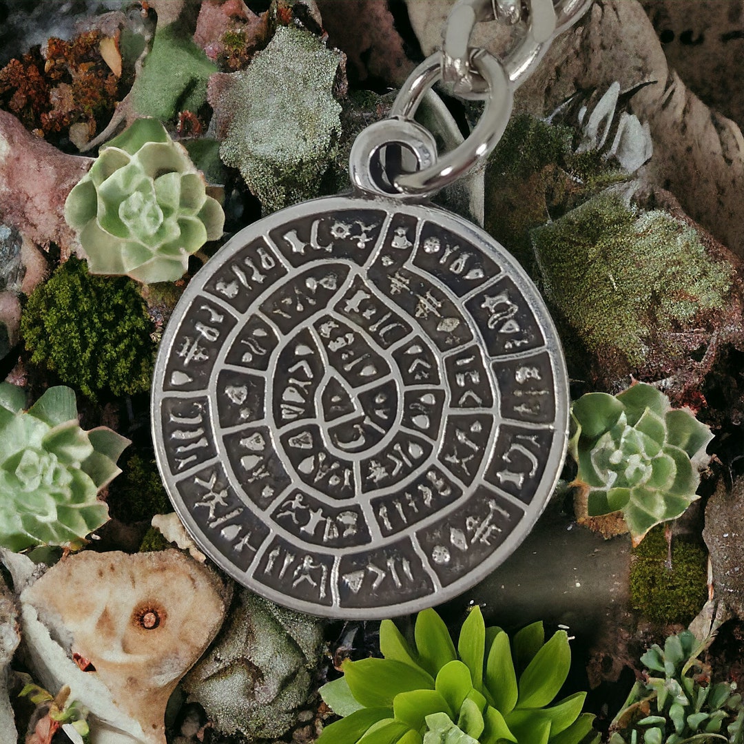 Phaistos Disc Keychain: Ancient Greek Keyring, Protective Amulet - Etsy
