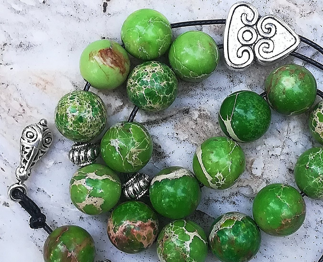 Green Jasper Komboloi: Greek Worry Beads, Stress Relief Fidget - Etsy