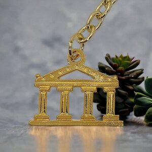 Greek Temple Keychain: Archaeological Keyring, Protective Amulet - Etsy
