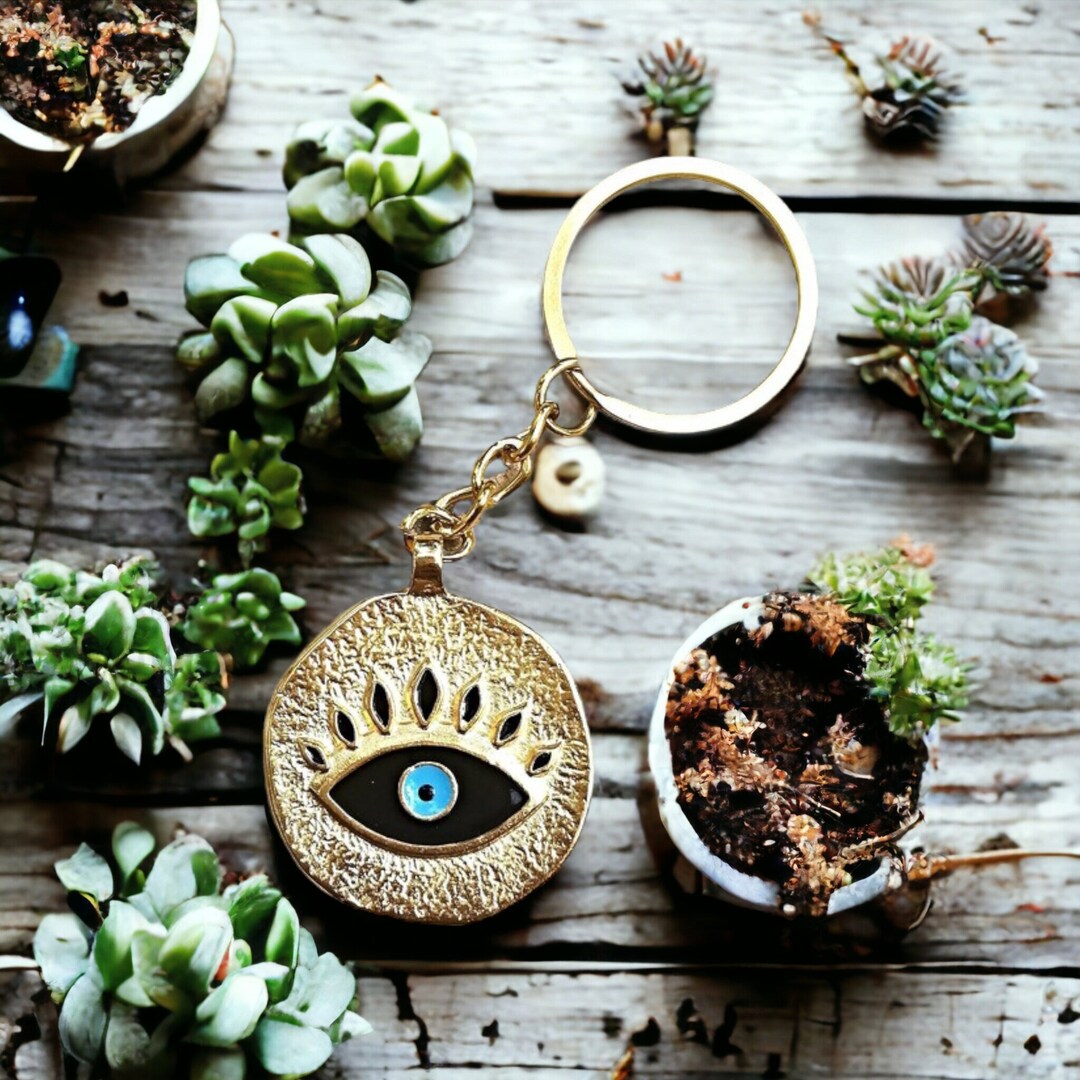 Evil Eye Keychain: Greek Mati Amulet, Protective Talisman - Etsy