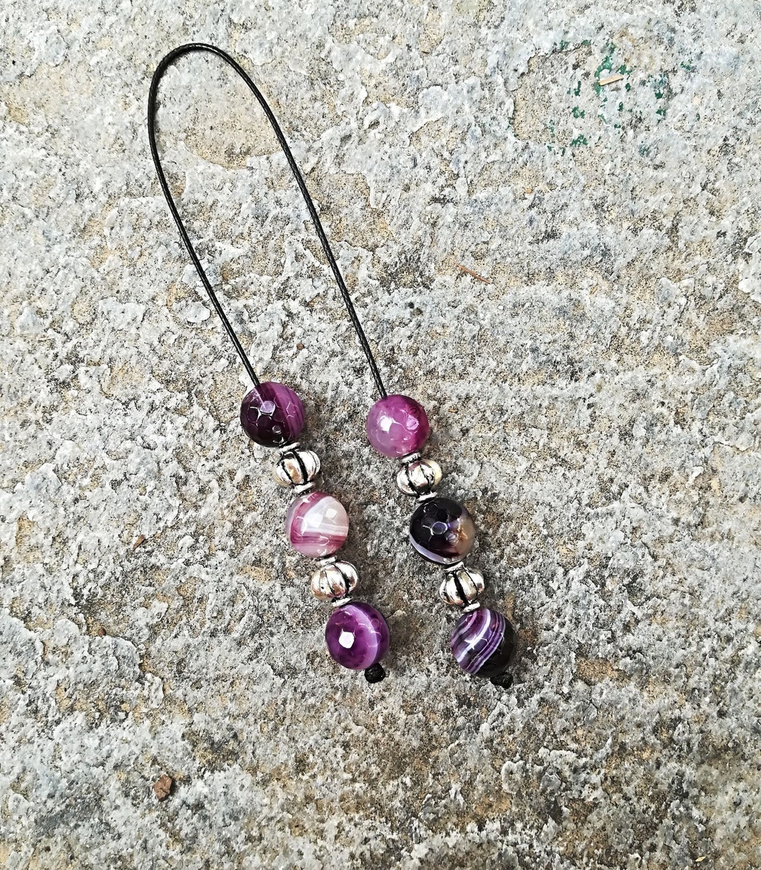 Purple Agate Greek Worry Beads: Traditional Begleri Komboloi - Etsy
