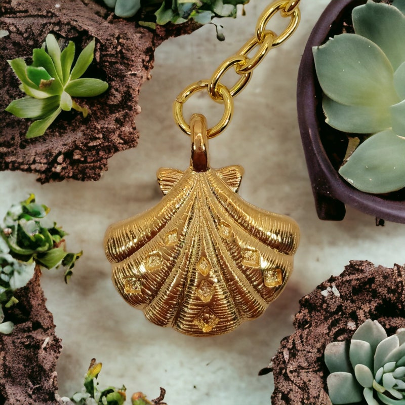 Sea Shell Keychain - Etsy