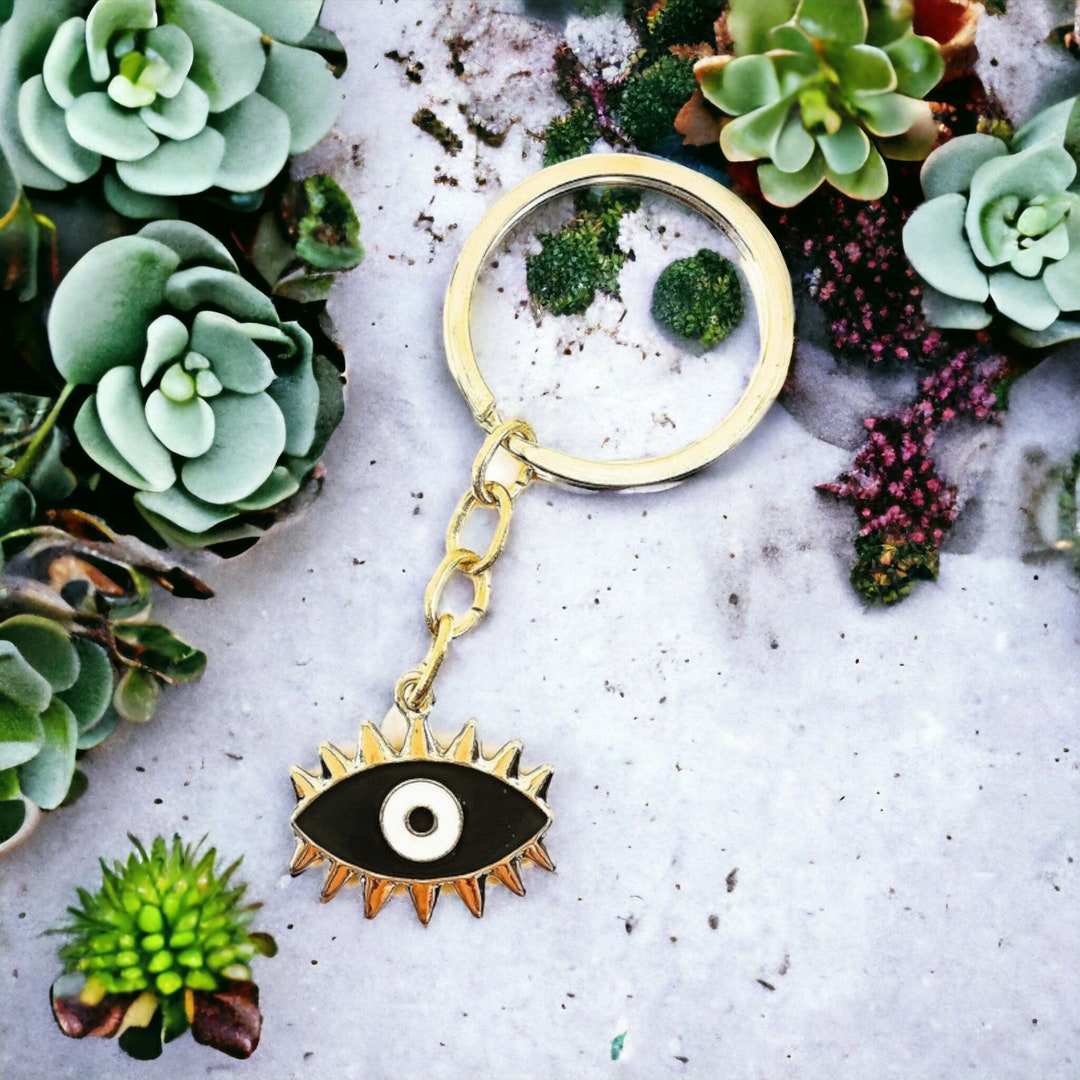 Evil Eye Keychain: Greek Mati Amulet Bag Charm - Etsy