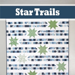 A Bright Corner Star Trails Quilt Pattern (2 Size Variations per ...