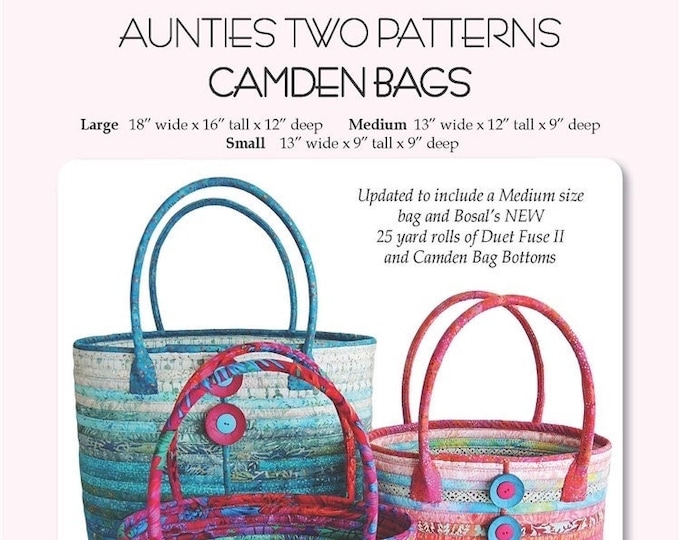 Aunties Two Camden Bag Pattern (3 Size Variations per Pattern) - Etsy